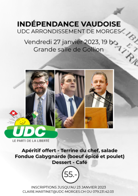 Repas de l'Indépendance vaudoise - UDC Morges - UDC Vaud
